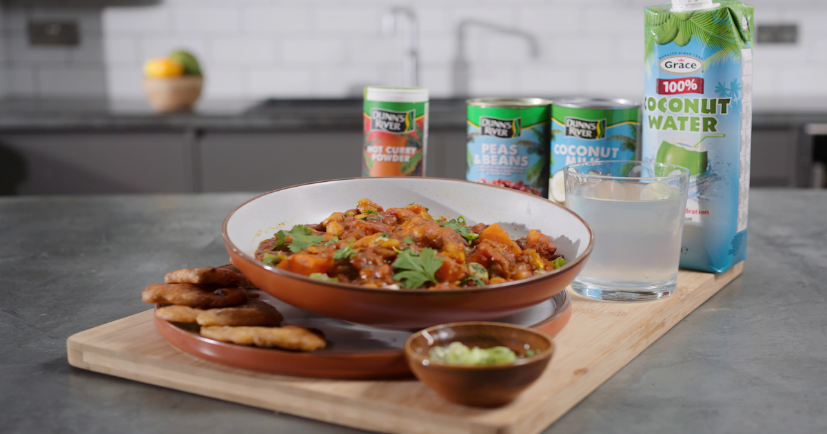 Grace Foods | Great Value with Grace - Caribbean Bean Curry Served…